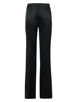 Akris Marla Crinkled Satin Mid-rise Straight-leg Pants