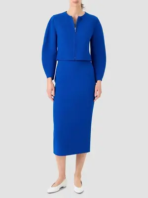 Akris Harriet Wool-blend Crepe Jacket