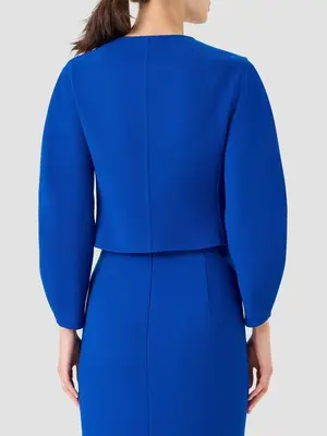 Akris Harriet Wool-blend Crepe Jacket