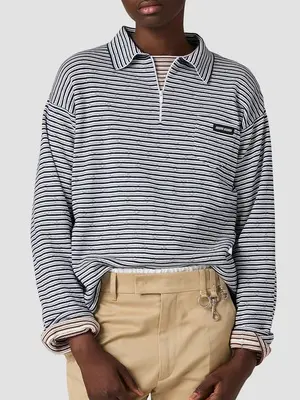 Miu Miu Cotton, Cashmere And Silk Polo Shirt