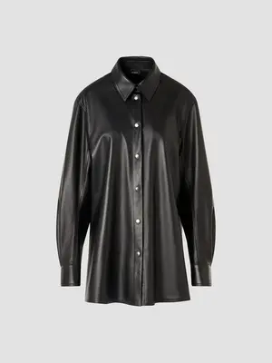 Akris Oversized Leather Shirt