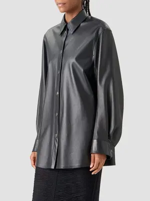 Akris Oversized Leather Shirt
