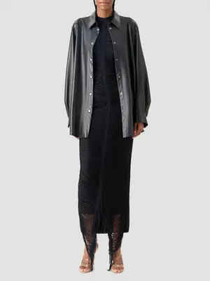 Akris Oversized Leather Shirt
