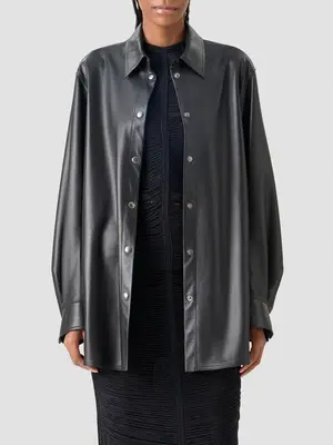 Akris Oversized Leather Shirt