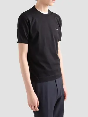 Prada Cotton Crewneck Sweater - Black