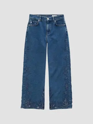 Ag Saige Wide-leg Crop Jeans - Malbec