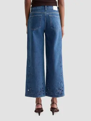 Ag Saige Wide-leg Crop Jeans - Malbec