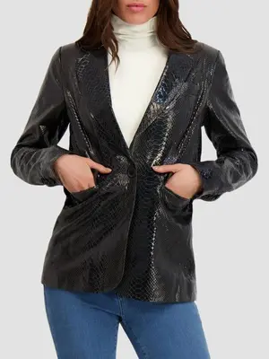 Gorski Metis Suede Single Breasted Blazer
