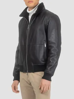 Gorski Shearling Lamb Bomber Jacket
