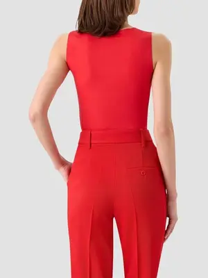 Akris Stretch Jersey Sleeveless Top - Red