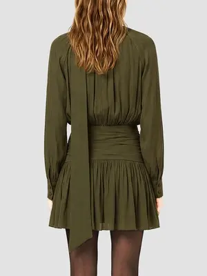 NICHOLAS THE LABEL Courtney Tieneck Mini Dress - Olive