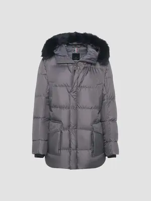 Gorski Apres-ski Jacket With Detachable Toscana Lamb Hood Trim - Anthracite
