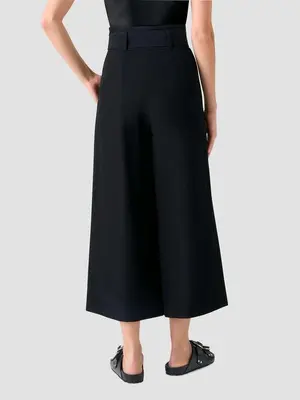 Akris Fiorella Linen-blend High-rise Pants