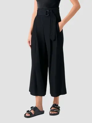 Akris Fiorella Linen-blend High-rise Pants