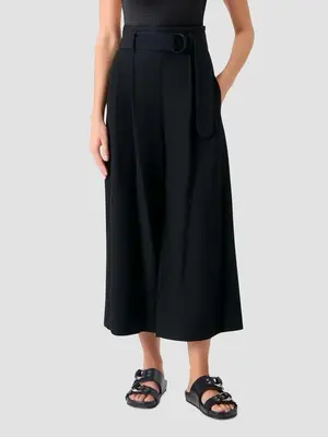Akris Fiorella Linen-blend High-rise Pants