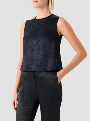 Akris Textured Crewneck Tank