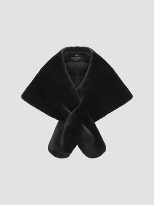 Gorski Select Shearling Lamb Stole - Black