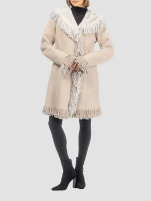 Gorski Shearling Lamb Parka With Fringes