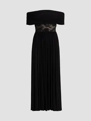 Zimmermann Stretch Lace Jersey Maxi Dress