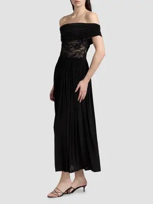 Zimmermann Stretch Lace Jersey Maxi Dress