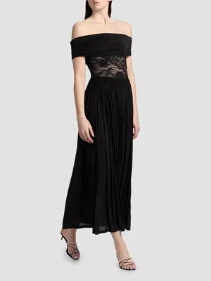 Zimmermann Stretch Lace Jersey Maxi Dress