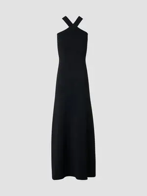 Akris Sleeveless Knit Halter Midi-dress