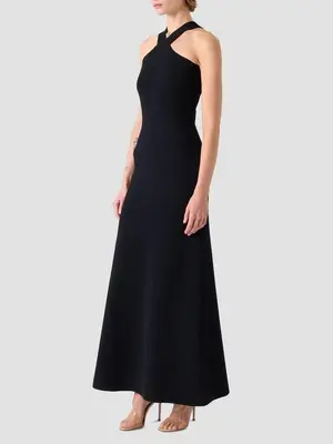 Akris Sleeveless Knit Halter Midi-dress