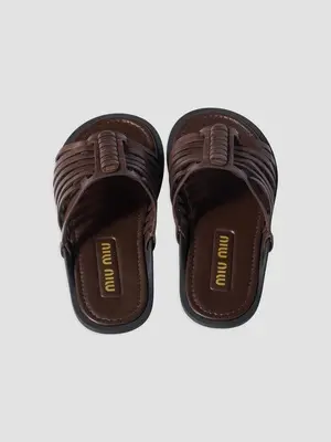 Miu Miu Nappa Leather Slides