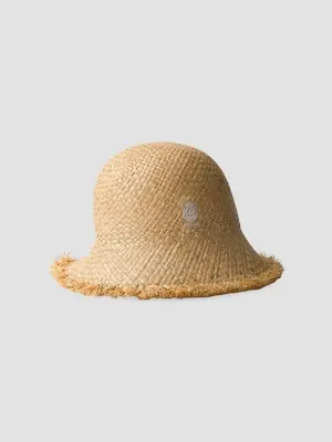 Prada Raffia Hat - Beige