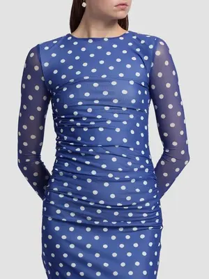 ASTON STUDIO Le Fleur Ezli Polka-dot Maxi Dress