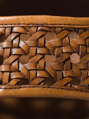 Miu Miu Woven Leather Sandals - Brown