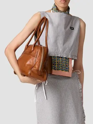 Miu Miu Checked Poplin Crop Top