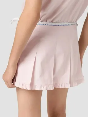 Miu Miu Poplin Pleated Miniskirt - Pink