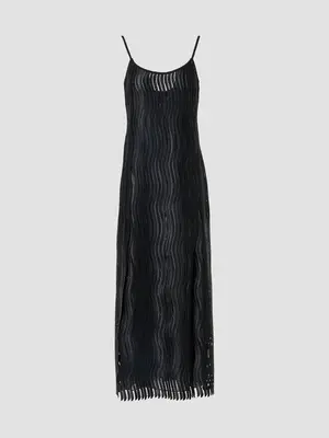 Akris Techno Wave Guipure Midi-dress