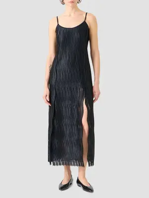 Akris Techno Wave Guipure Midi-dress