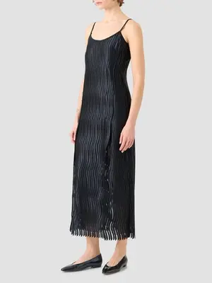 Akris Techno Wave Guipure Midi-dress