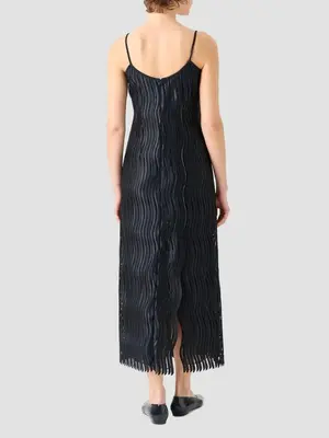 Akris Techno Wave Guipure Midi-dress