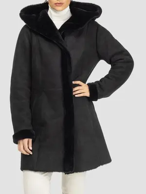 Gorski Merino Shearling Lamb Parka - Black