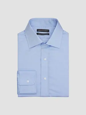 SAKS FIFTH AVENUE Collection Solid Twill Classic-fit Shirt - Blue