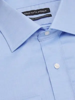SAKS FIFTH AVENUE Collection Solid Twill Classic-fit Shirt