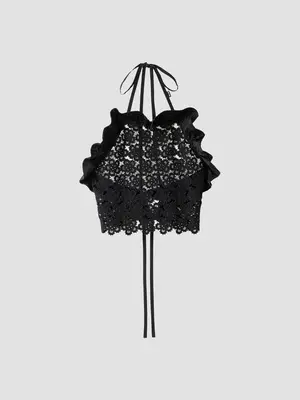 Miu Miu Macramé Pinafore Top