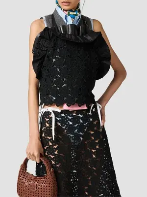 Miu Miu Macramé Pinafore Top