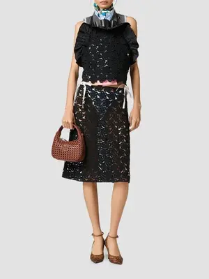 Miu Miu Macramé Pinafore Top