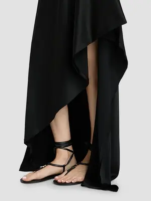 JASON WU Asymmetric Satin Fit & Flare Gown