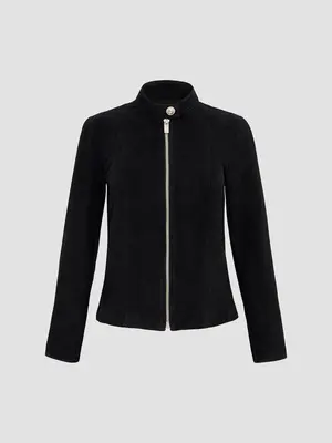 Gorski Select Metis Suede Zip Jacket - Black