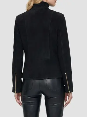 Gorski Select Metis Suede Zip Jacket - Black