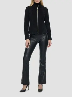 Gorski Select Metis Suede Zip Jacket - Black