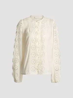 Zimmermann Lucky Embroidered Cotton Blouse - Ivory