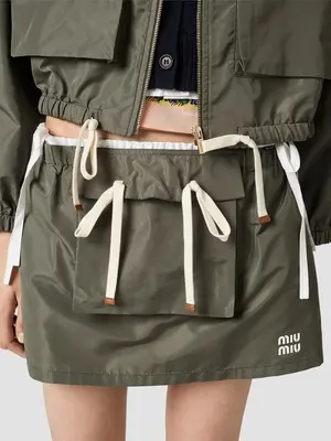 Miu Miu Technical Fabric Mini Skirt