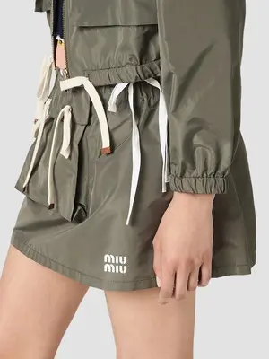 Miu Miu Technical Fabric Mini Skirt